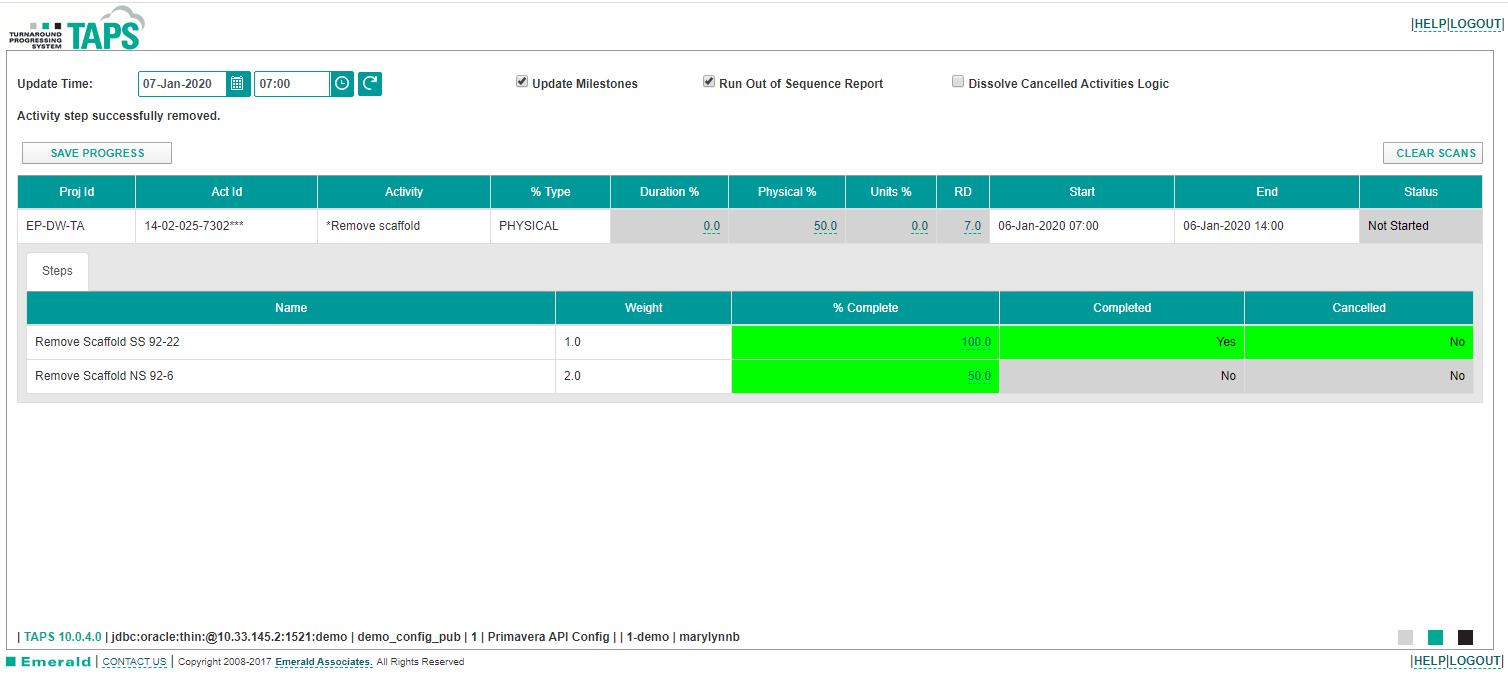 TAPS - Turnaround Progressing System | Software