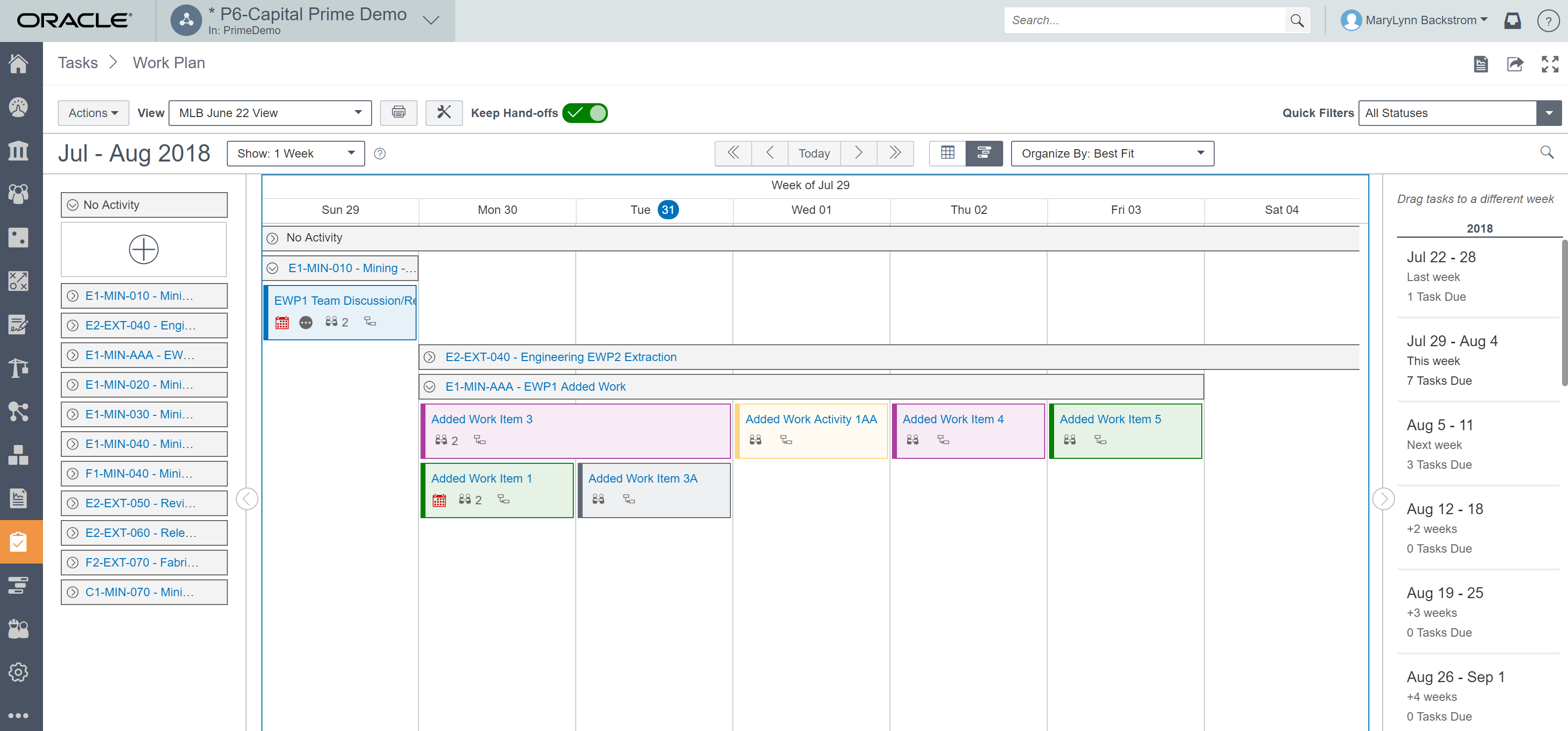 Oracle Prime Lean Scheduling